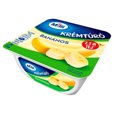 Creamy Cottage Cheese Dessert Banana flavoured (Banán ízű krémtúró) 90 ...